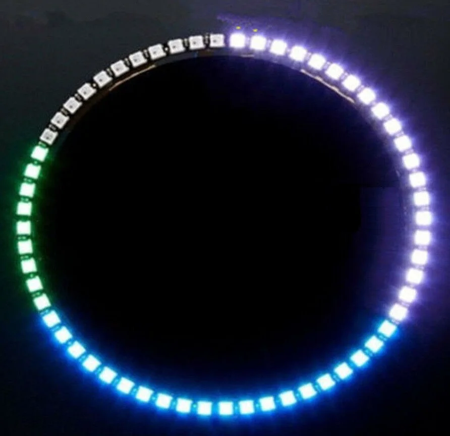 Ring Wall Clock 60 X Ultra Bright Ws2812 5050 Rgb Led Lamp Panel For ...