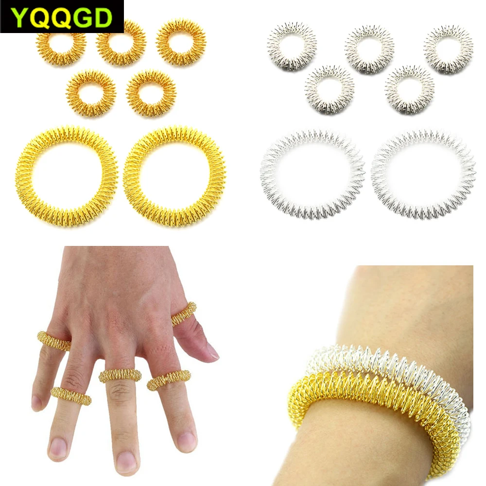 5Pcs Acupressure Massage Rings + 2Pcs Wrist Massage Rings, Chinese ...