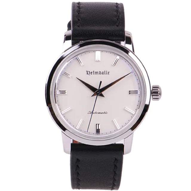 Heimdallr Men's GS Wrist Watch 40mm White Dial Bubble Mineral Glass ...