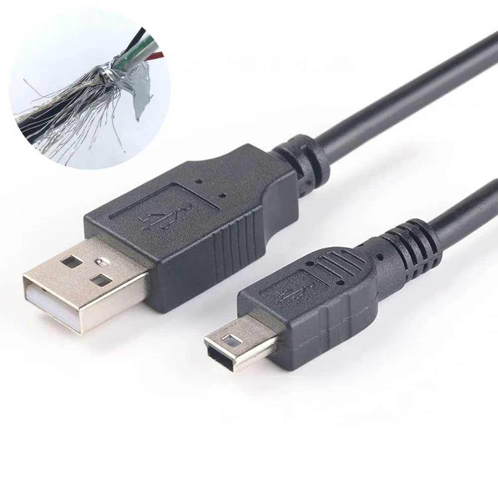 Mini usb cable High speed USB 2.0 A male to Mini USB power charger data ...