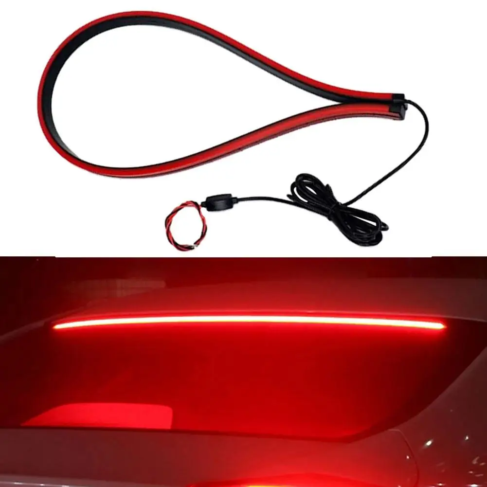 90cm Car Vehicle Tail LED Strip Brake Light Rear Windshield Safety ...