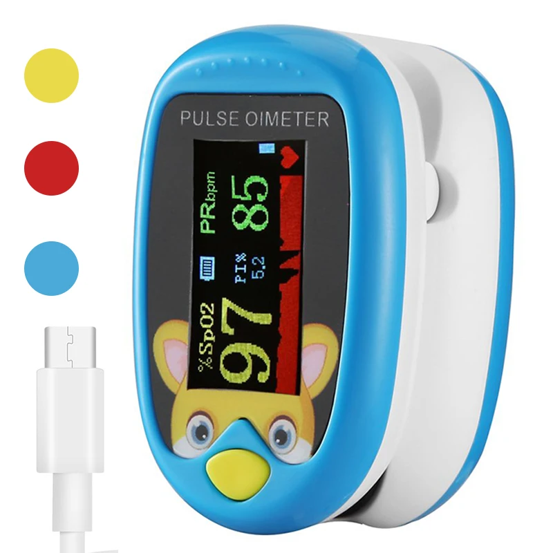 Oxímetro De Dedo recargable para bebé, pulsioxímetro pediátrico SpO2 PR ...