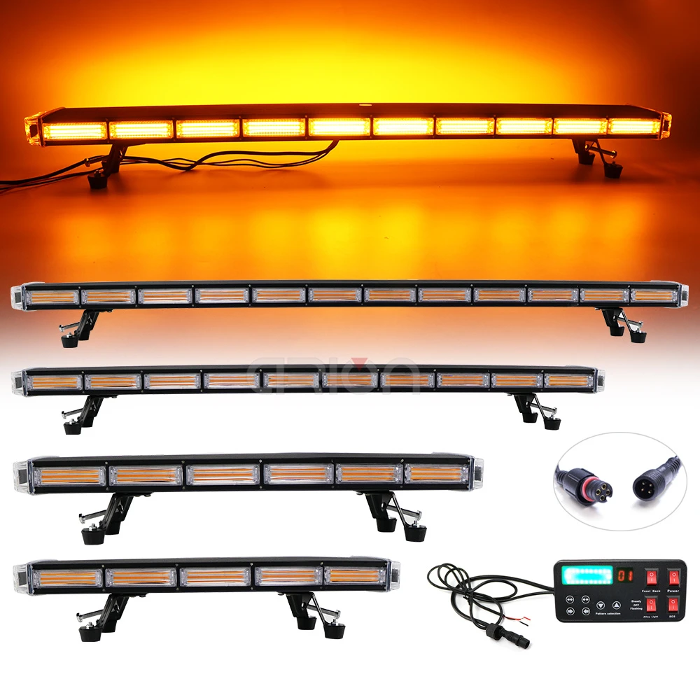 29" to 63" COB led Emergency Warning Lights Recovery LightBar Wrecker ...