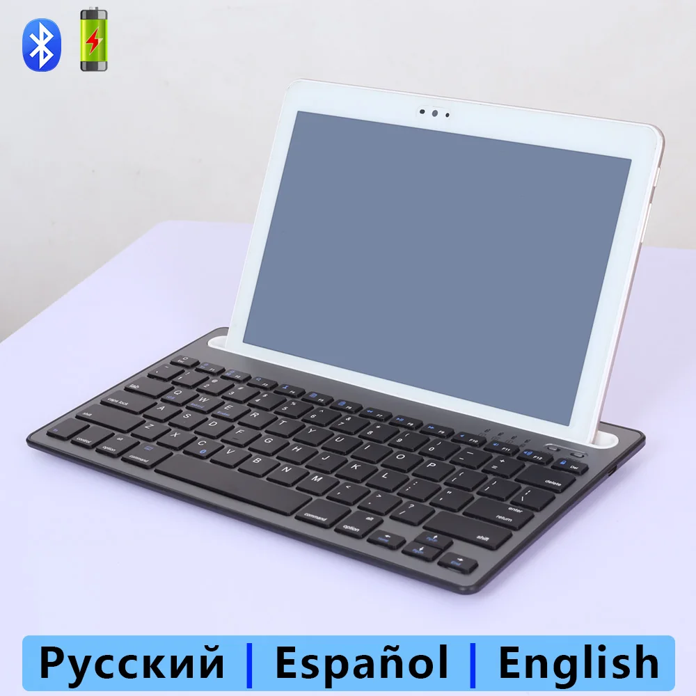 Spanish-Bluetooth-Keyboard-with-Russian-Rechargeable-Wireless-Keyboard ...