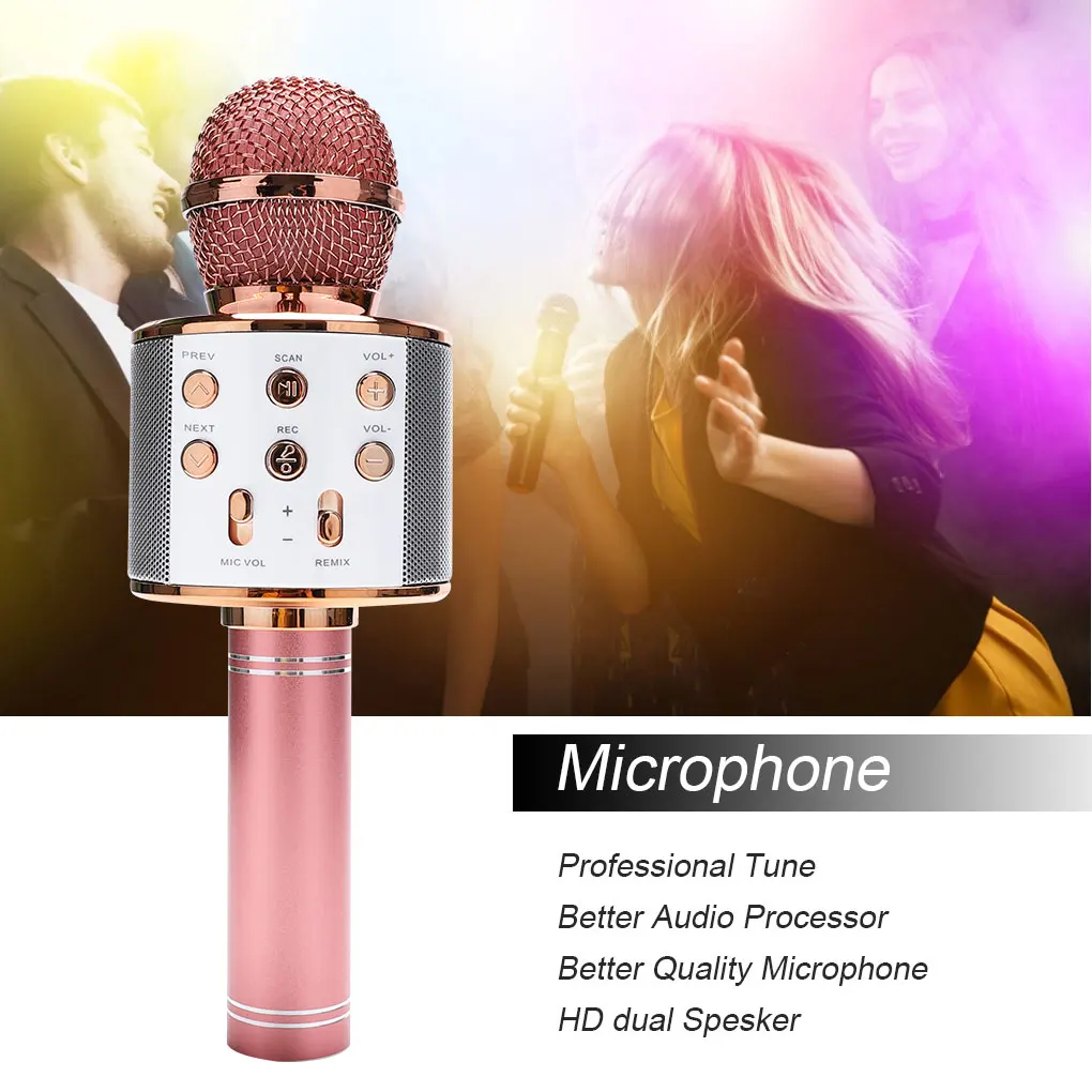 Bluetooth-Microphone-Wireless-Handheld-Smartphone-Singing-Speaker-Mic ...