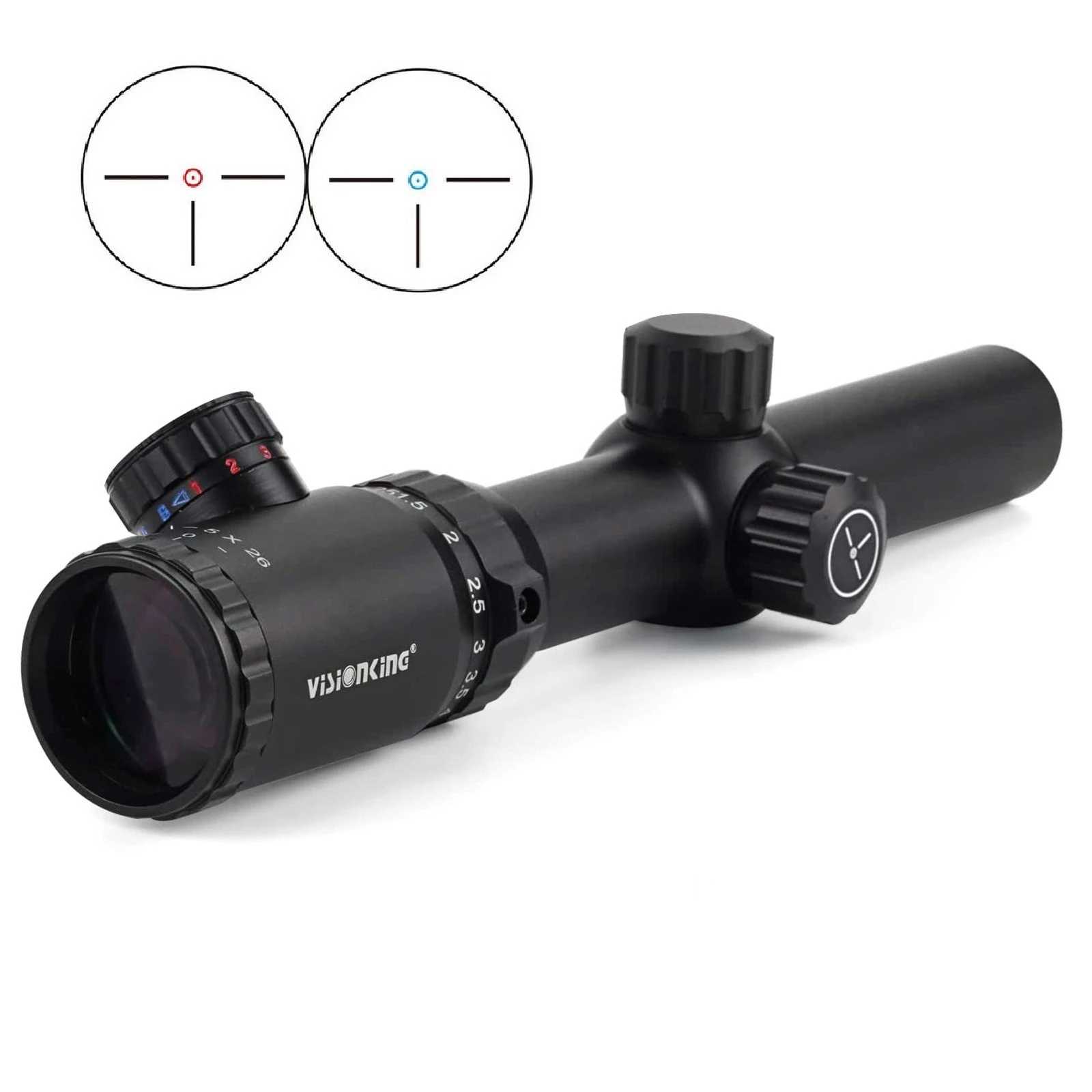 Visionking 1.25-5x26 Hunting Riflescope Fit For.223 Three Pin Reticle Riflescope For Hunting ...