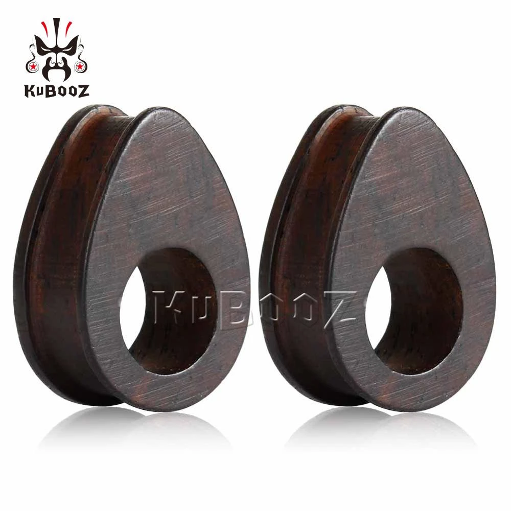 Kubooz New Fashion Ebony Hollow Ear Plugs Piercing Tunnels Exapander ...