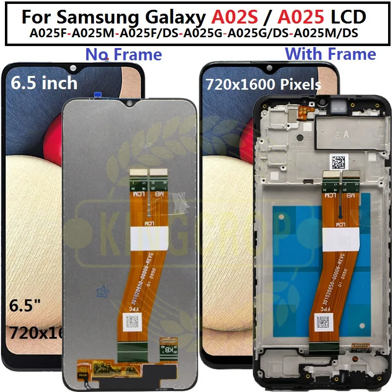 For Samsung Galaxy A02s A025 LCD With Frame Display Touch Screen ...
