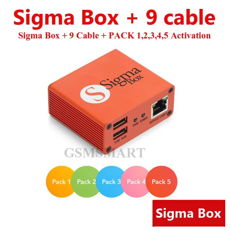 Sigma Box with Cable Set (9pcs.) + Sigma Pack 1, 2, 3, 4, 5 Activation ...