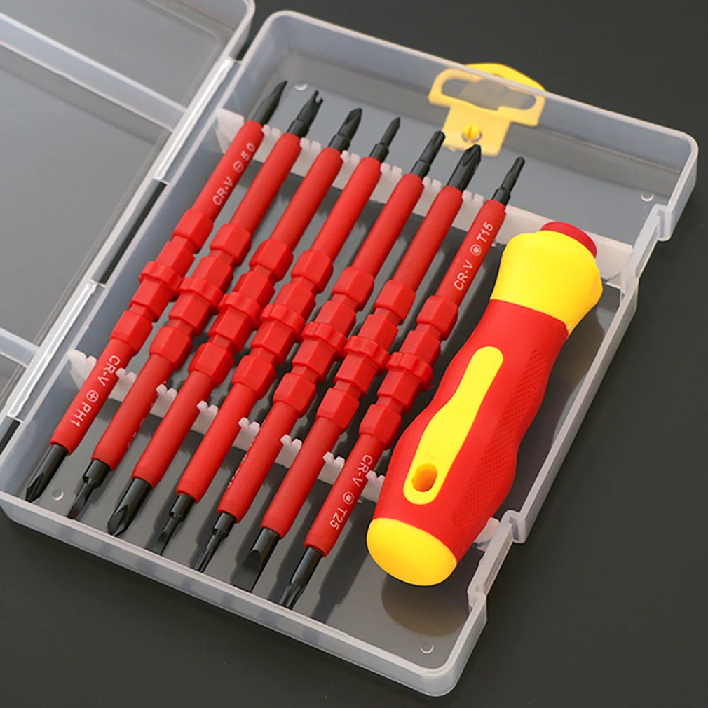 8pcs Multi-purpose Screwdriver Bit Set For Electrical Insulated Kit ...