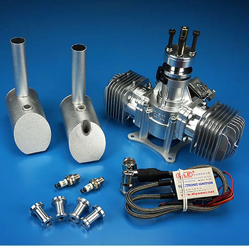 DLE60-DLE-60CC-Twin-Gas-Engine-Orginial-Metal-For-Radio-Control-RC ...