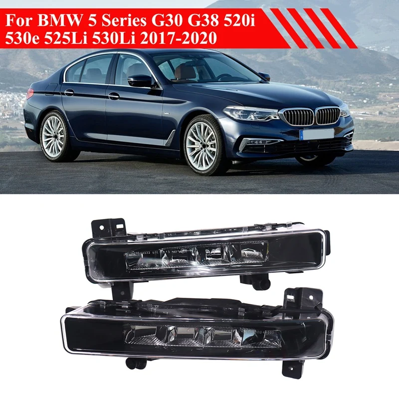 Car Front Fog Light Lamp LED Daytime Running Light For BMW 5 Series G30 ...