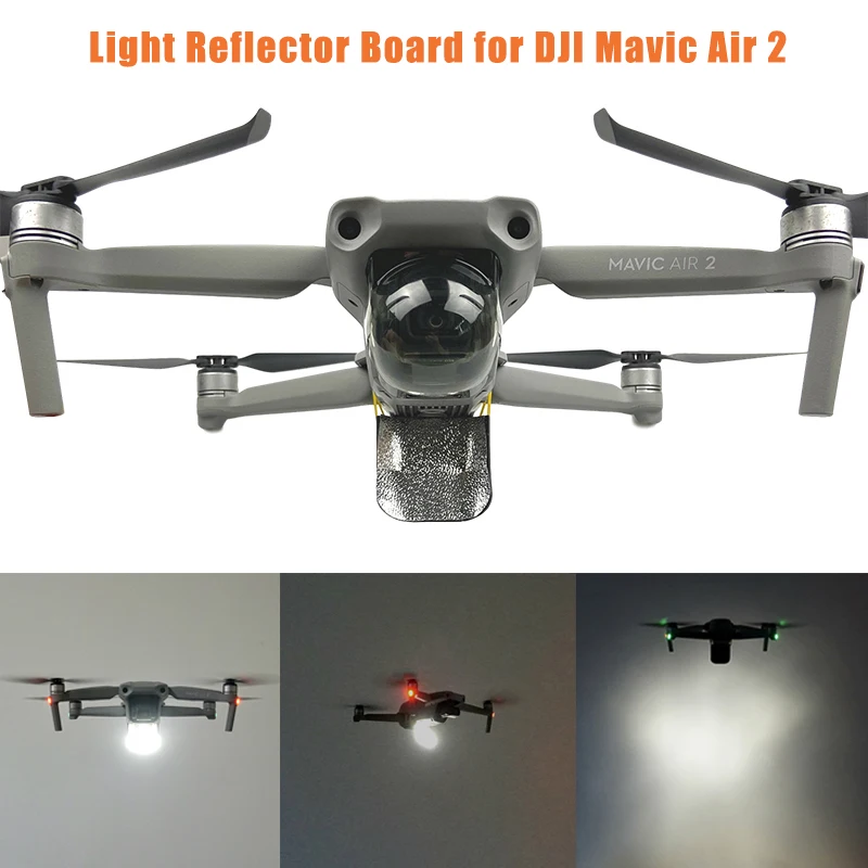 Mavic Air 2 Bottom LED Night Flash Light Reflector Board Forward looking Diffuser Rescue for DJI Mavic Air 2 Drone Accessories AliExpress