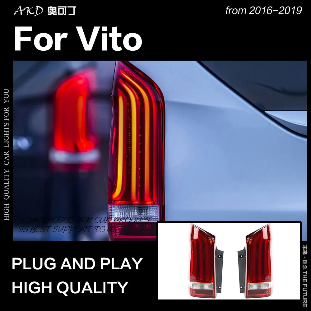 AKD Car Styling for Vito Tail Lights 2014-2018 New Vito LED Tail Lamp ...