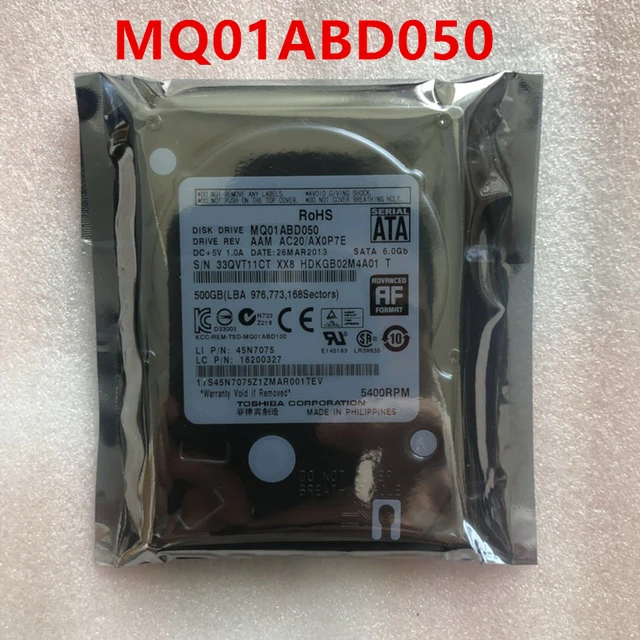Original HDD For Toshiba 500GB 2.5" SATA 8MB 5400RPM 9.5MM For Internal ...
