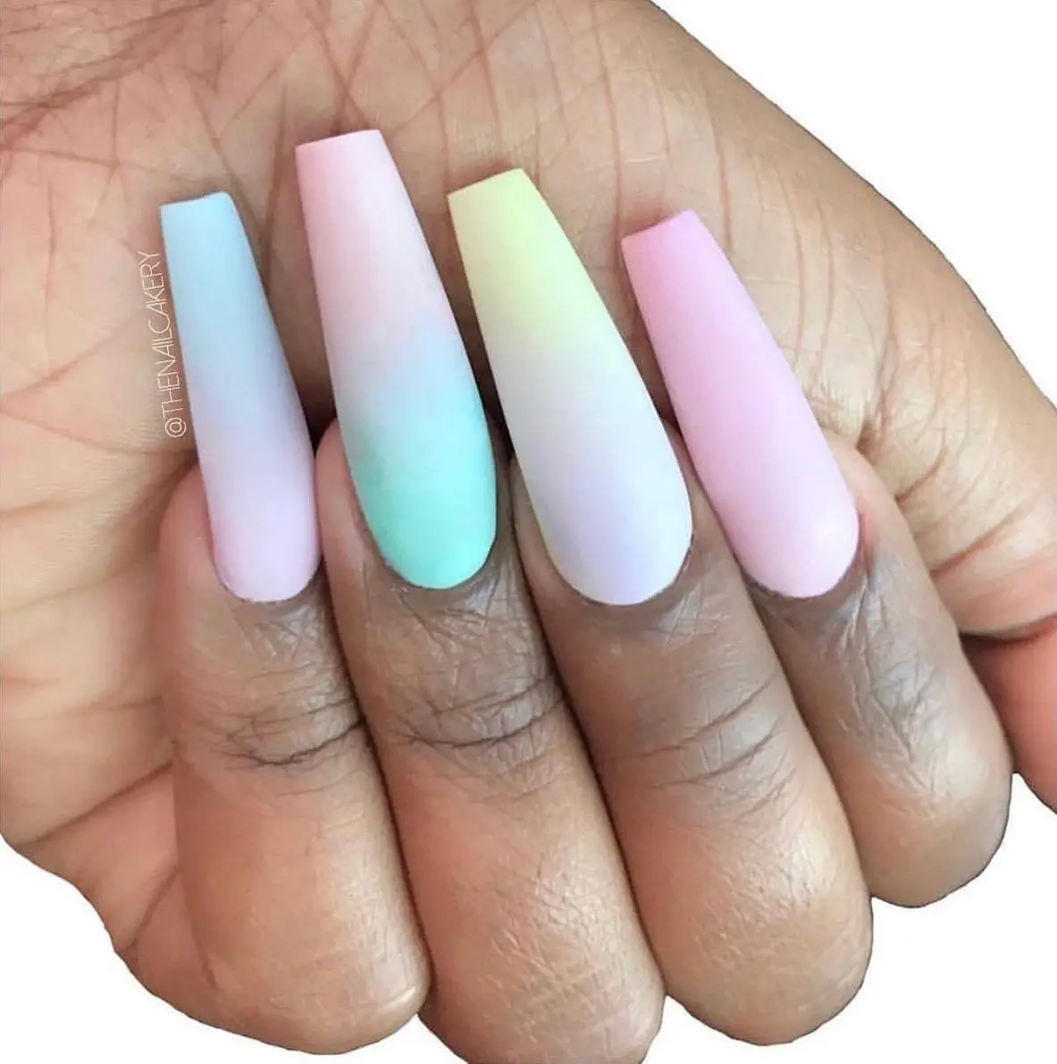 Coral Acrylic Nails For Prom