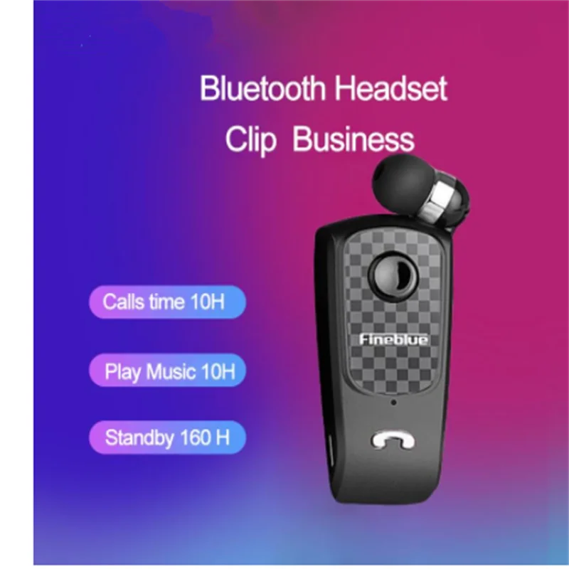 Fineblue F PLUS Business Bluetooth Earphone Wireless Clip-on Bluetooth ...