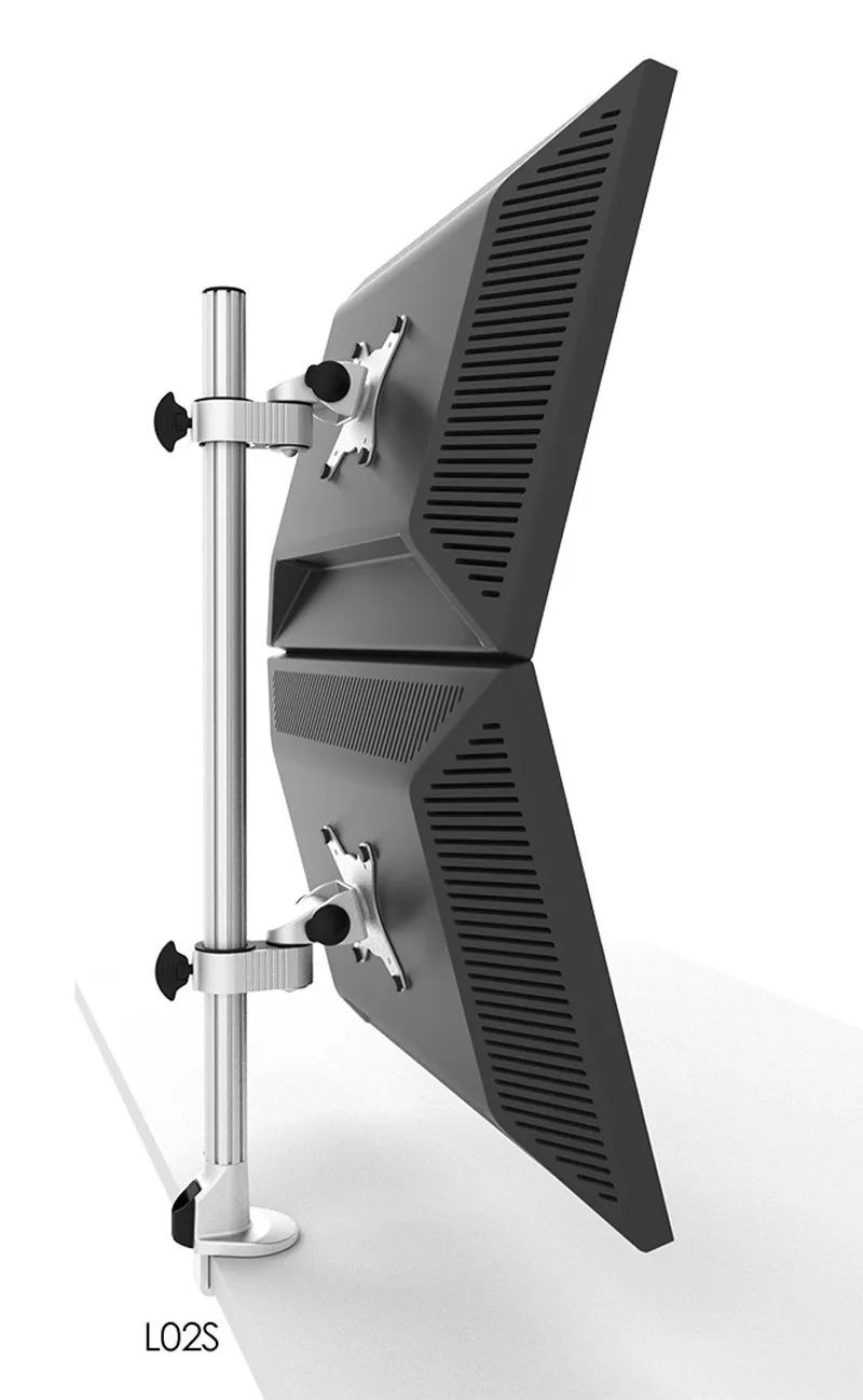 Desktop Aluminum Alloy 14 24 inch Dual Monitor Holder Stand Full Motion ...