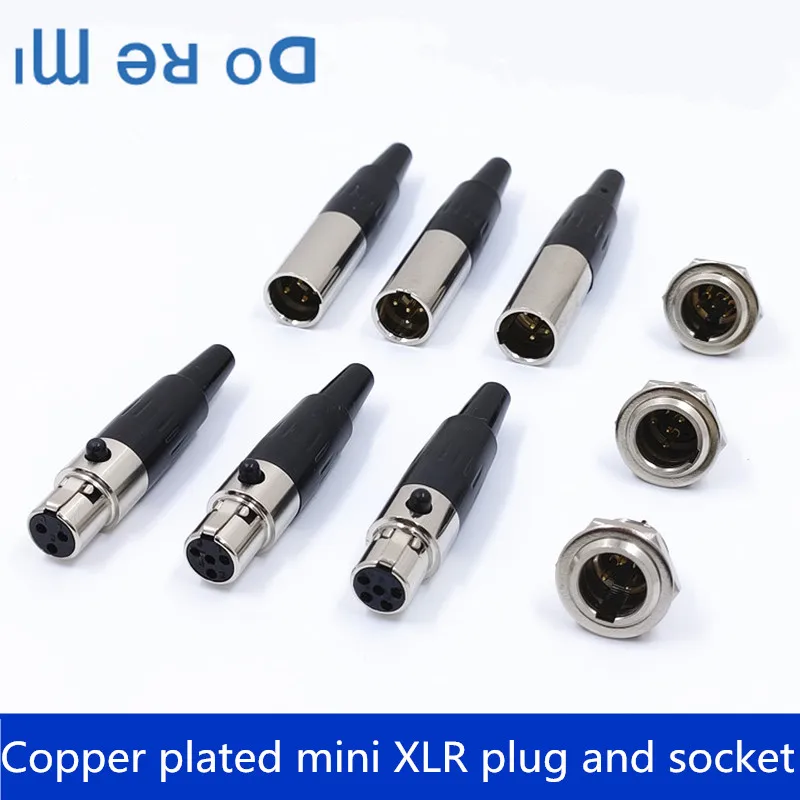 1pc Mini Xlr 3 4 5 Pin Male/female Plug Socket Soldering Mic Cable Wire ...
