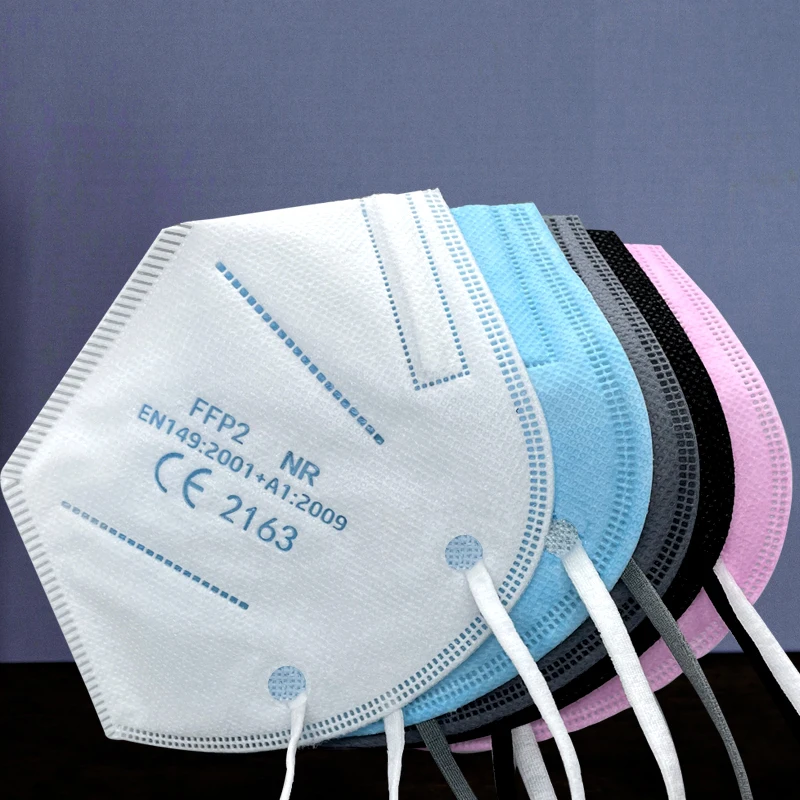 Ffp2 Masken Mehrweg Stoff Gesicht Atemschutz KN95 Maske Filter 5 Schicht ffp2mask Schwarz ...