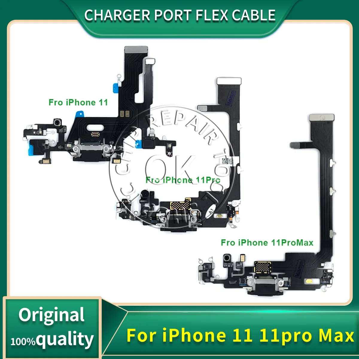 Original Usb Charging Charger Port Flex Cable For Iphone 11 11pro Max ...