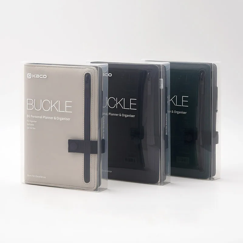 KACO BUCKLE Notebook B6 PU Leather Card Slot Wallet Book For Office ...