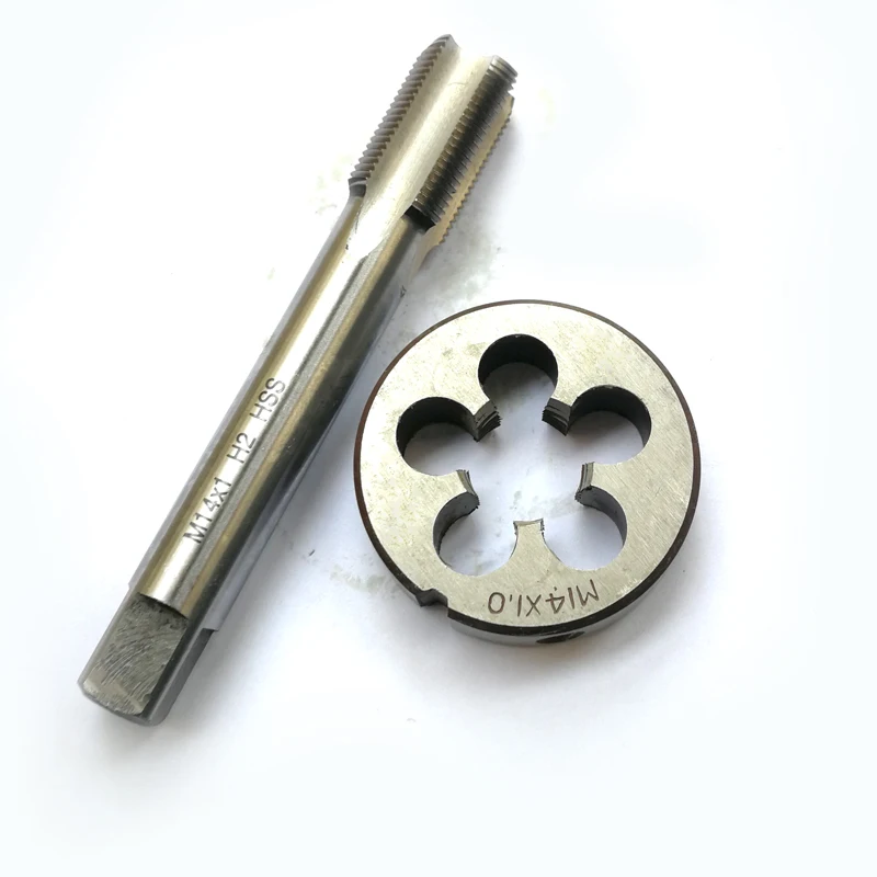 FILIERE - BUSE DE FILAGE - TARAUD,M14X1.5 Left Hand--Jeu de tarauds et filières à filetage LH, 2 ...