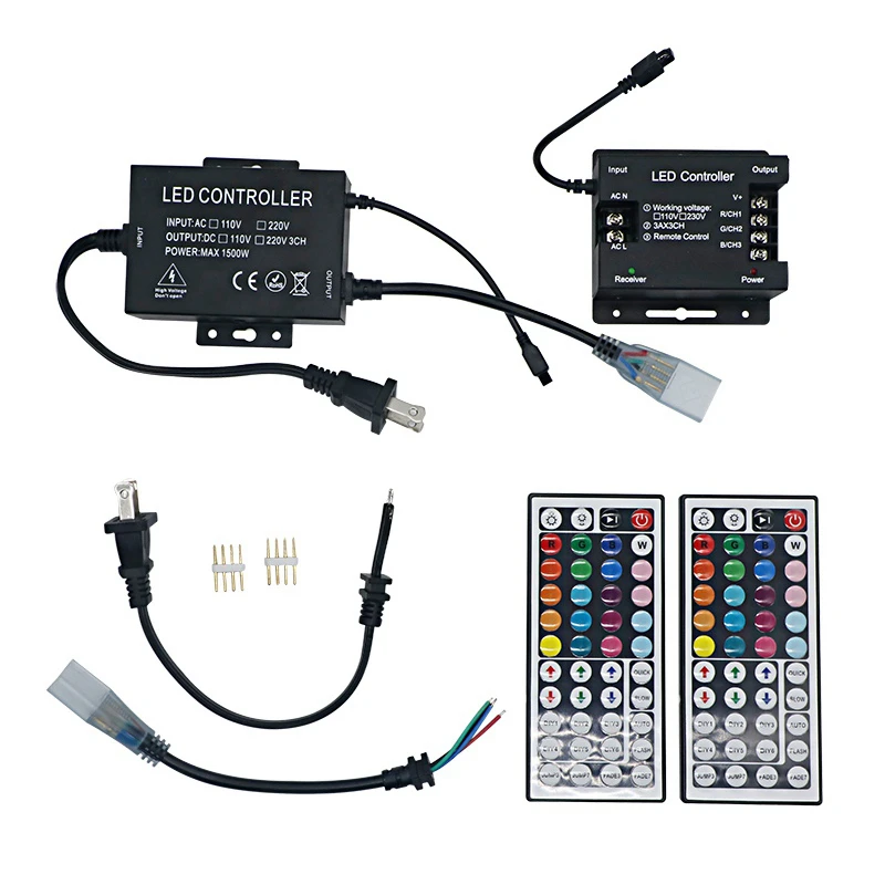 SZYOUMY 220V 110V 44key IR remote RGB Led controller dimmer 1500W EU/US ...