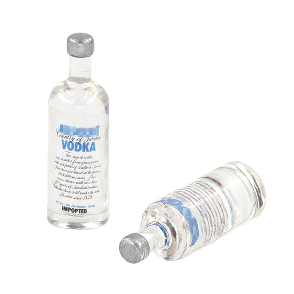2pcs Rc Car Accessories Decoration Mini Wine Vodka Bottle For 1/10 Rc ...