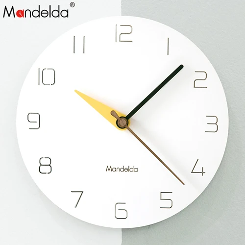 Mandelda часы для украшения дома настенные часы круговые деревянные