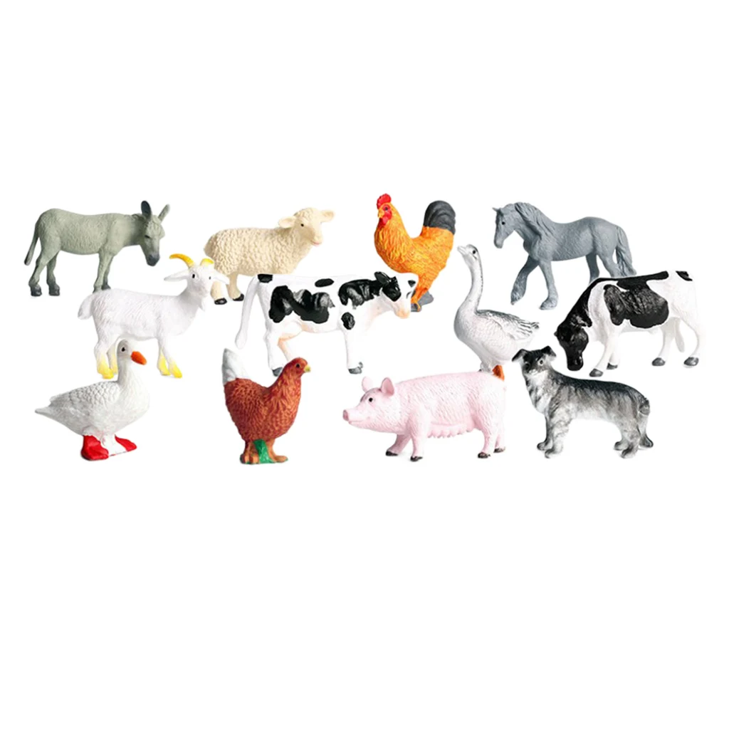 12-Pack-Miniature-Farm-Animals-Figures-Toys-Set-Realistic-Domestic ...