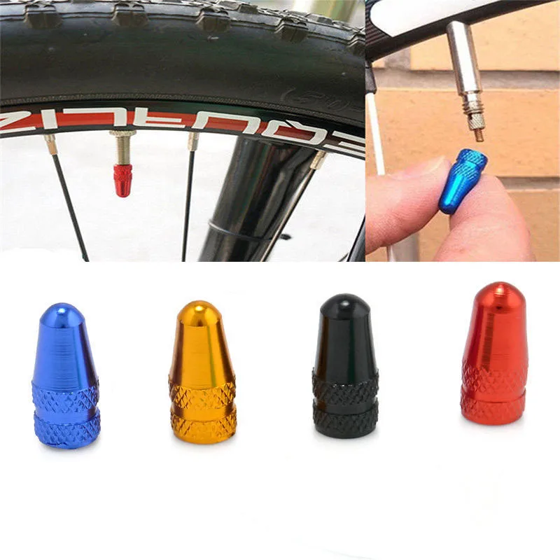 2PCS Bicycle Valve Cap Aluminum Bicycle Presta Valve Cap High Pressure ...
