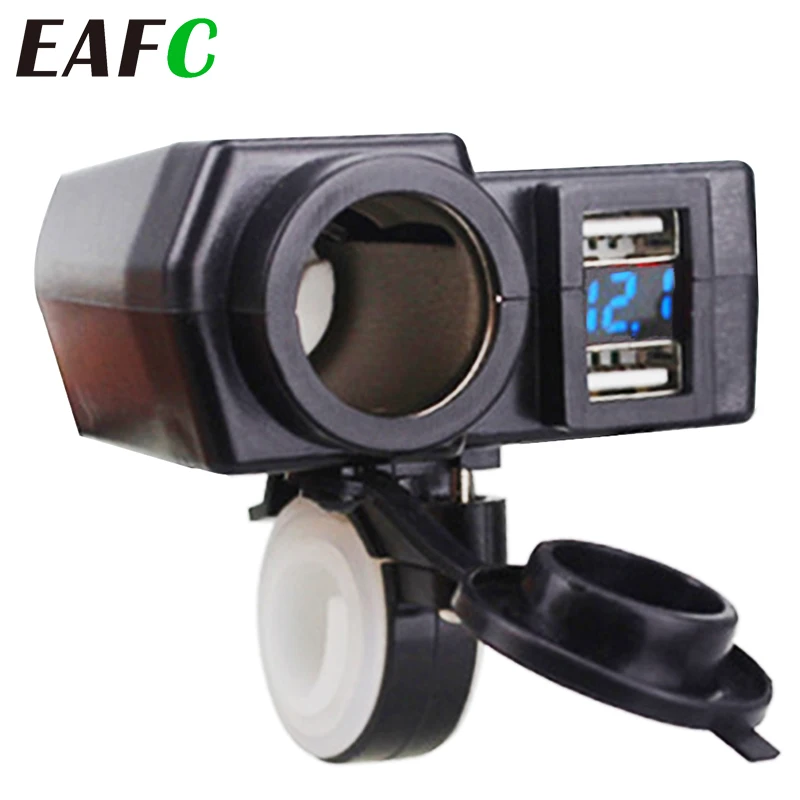 Motorcycle Accessories Cigarette Lighter Socket Power 5V 4.2A Dual USB ...