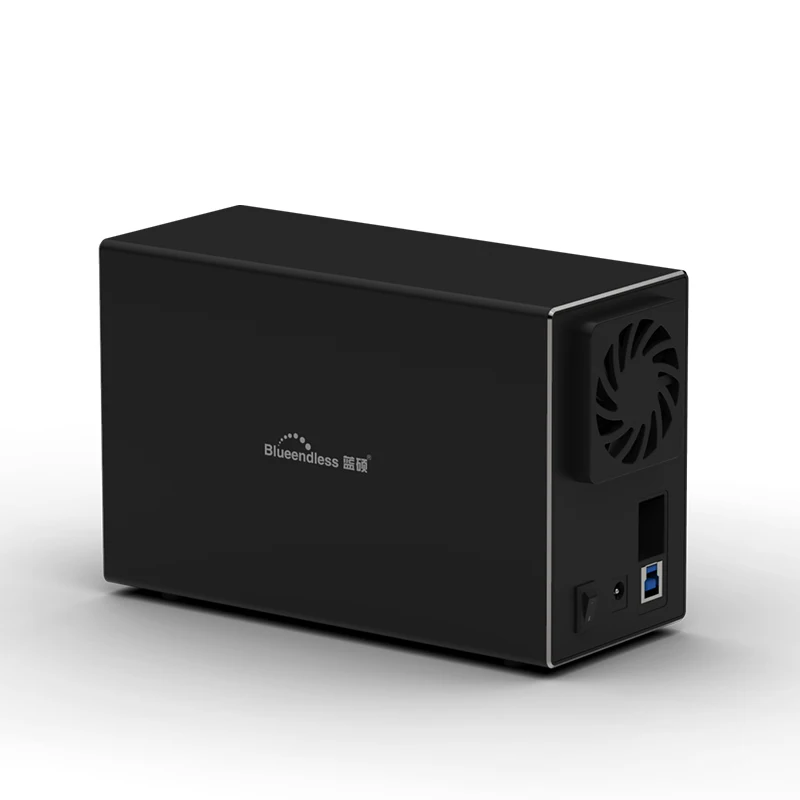 3.5 Dual hdd enclosure with raid Array Cabinet m 2 sata Hard Disk Array ...