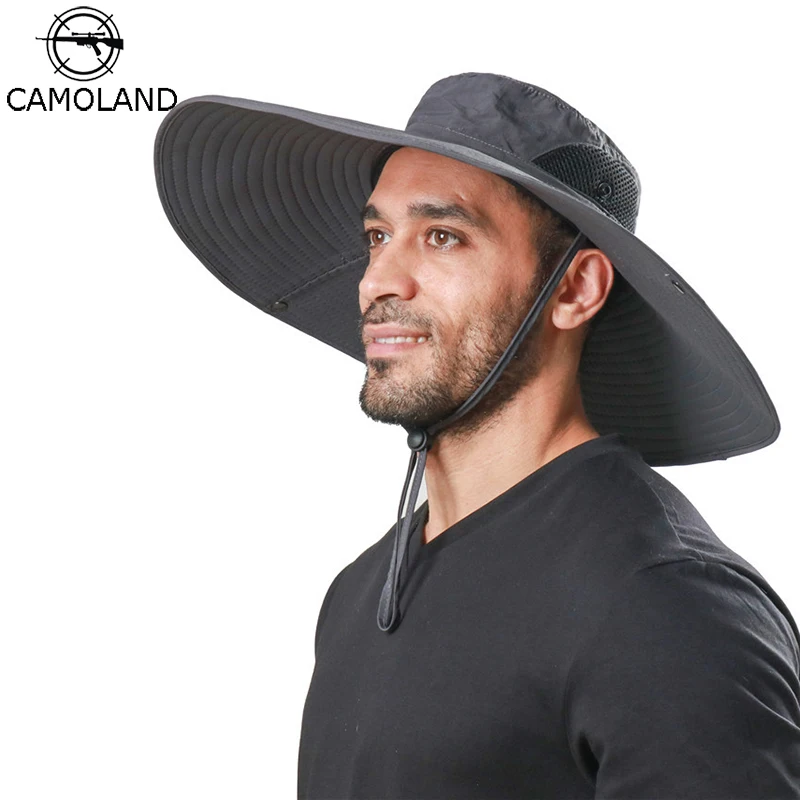 15cm-Super-Long-Wide-Brim-Bucket-Hat-Breathable-Quick-Dry-Men-Women ...