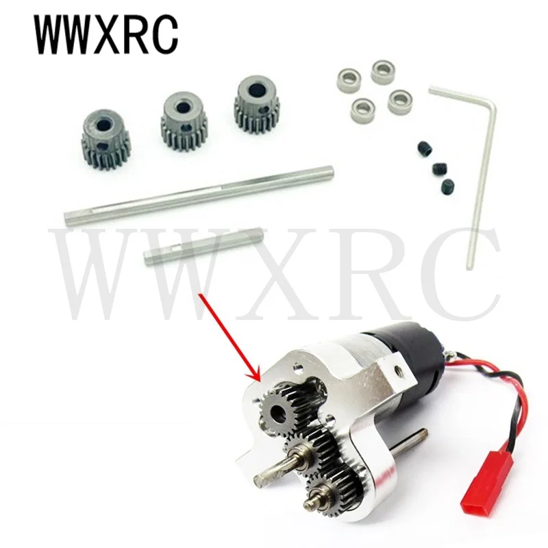 Metal 370 Motor Transmission Gearbox Steel Gear Set for WPL C14 C24 B24 ...