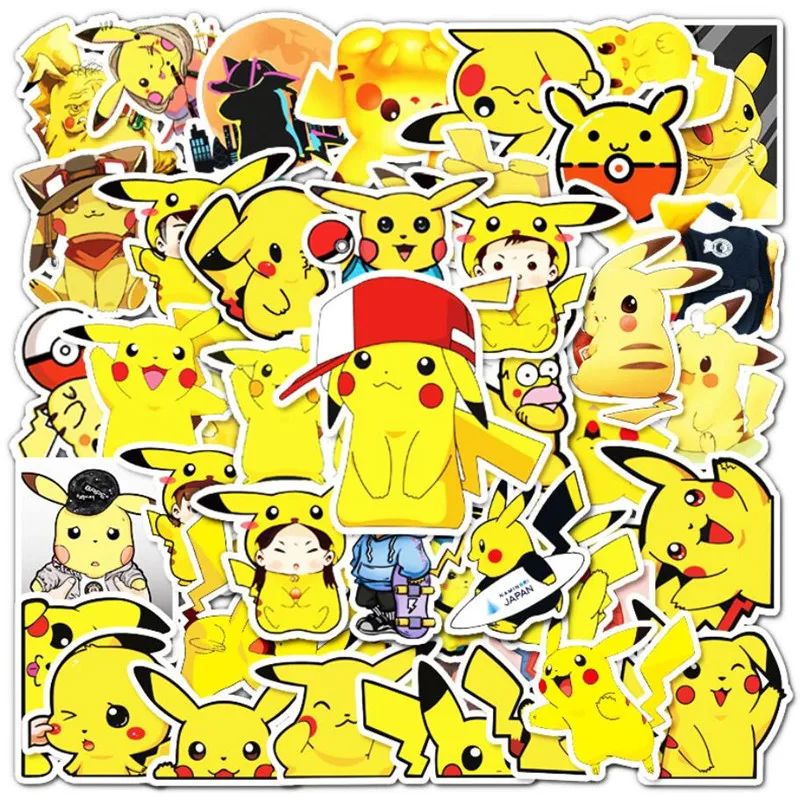 54-PCS-Pokemon-Pikachu-Sticker-Cartoon-Anime-Decoration-Stickers ...