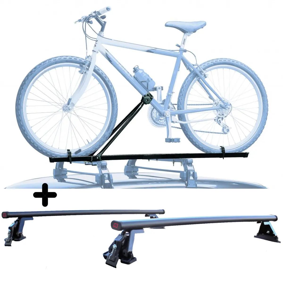 Bike carrier for car roof for Renault ESPACE 5p (1991 2001) bicycle ...