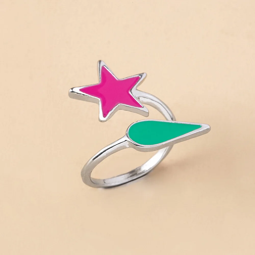Hunter-X-Hunter-Hisoka-Ring-Silver-Color-Teardrop-Star-Layered-Open ...