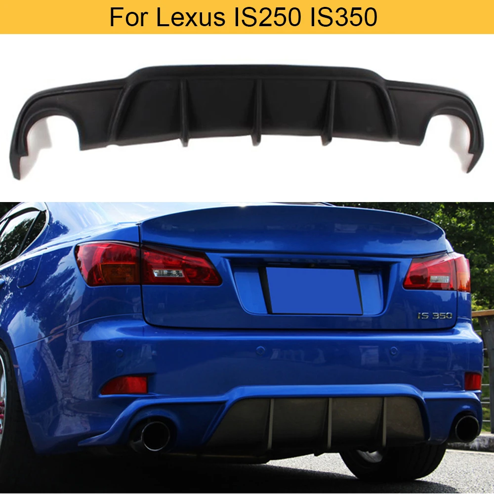 Pu Black Car Rear Bumper Diffuser Lip Spoiler For Lexus Is250 Is300 ...