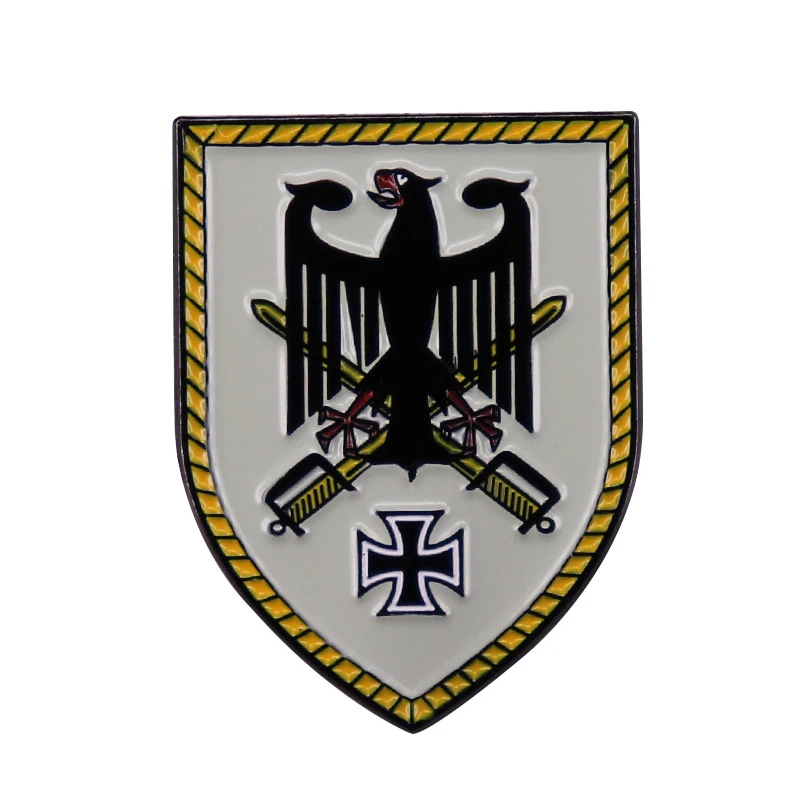 Iron Cross Sword Shield Enamel Pins Ww2 German Military Brooches Metal ...