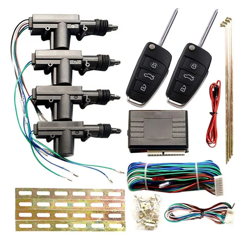 Central Lock With Motor System Car Alarm Remote Control Auto Door ...