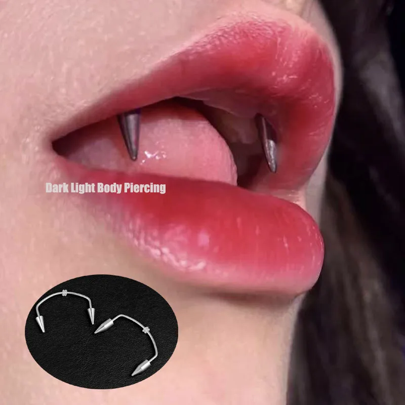 1PC-Dracula-Ring-Stud-Smiley-Piercing-Stainless-Steel-Ring-C-Rod ...