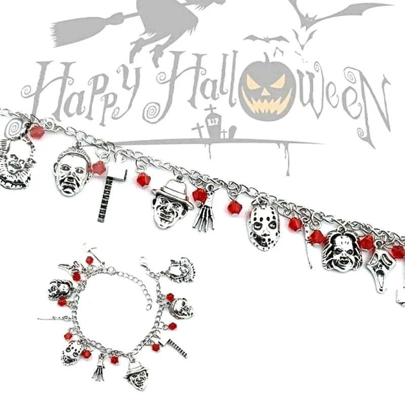 Horror Classic Scary Movies Charm Bracelet Jewelry Series Halloween ...