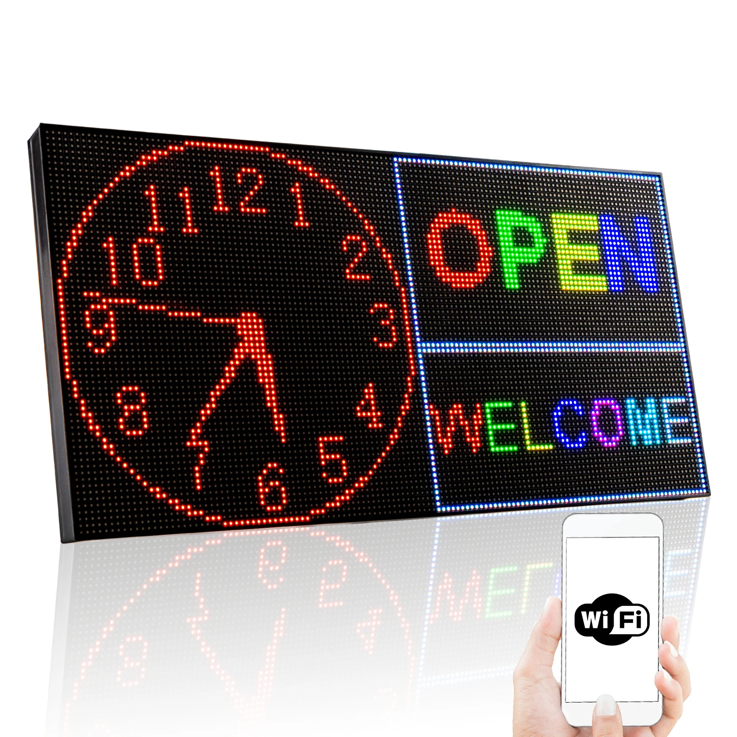 39cm-Desktop-Led-Sign-Board-P3-RGB-Display-Panel-Wifi-Programmable ...
