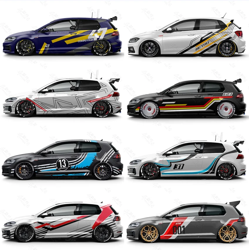 Car Goods For Golf 5 6 Body Sport Decal Vinyl Hood Custom Car Stickers ...