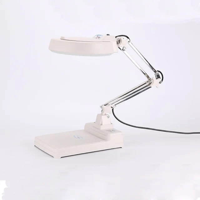 Glass Lens Diopter Desk Table Lighting LED Magnifier Lamp, 46% OFF