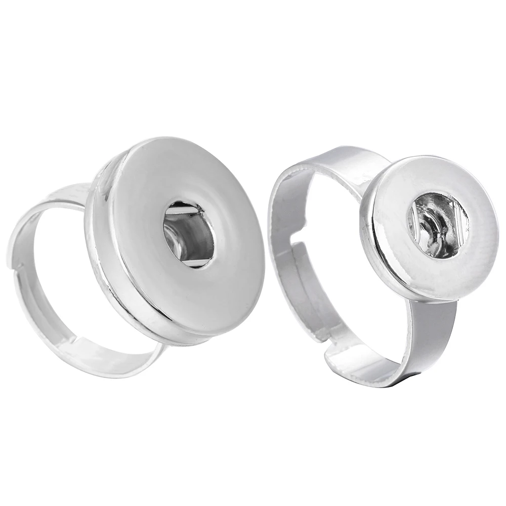 New Snaps Jewelry Simple Style Ring 12mm 18mm Snap Button Ring High ...