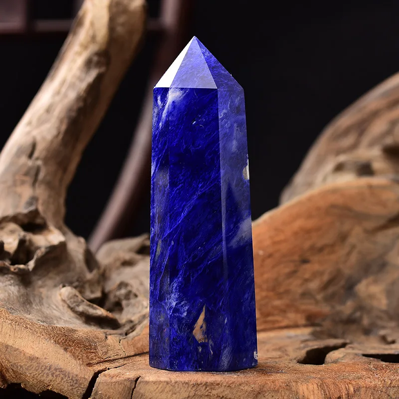 Beautiful-Blue-Smelting-Quartz-Crystal-Point-Obelisk-Hexagonal-Single ...