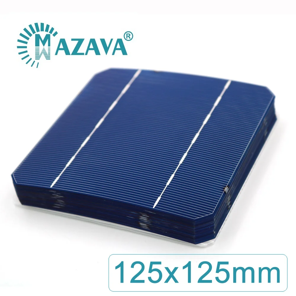 10 40 50 100 Pcs Grade A monocrystalline PV DIY Photovoltaic 2.8 W 125 ...